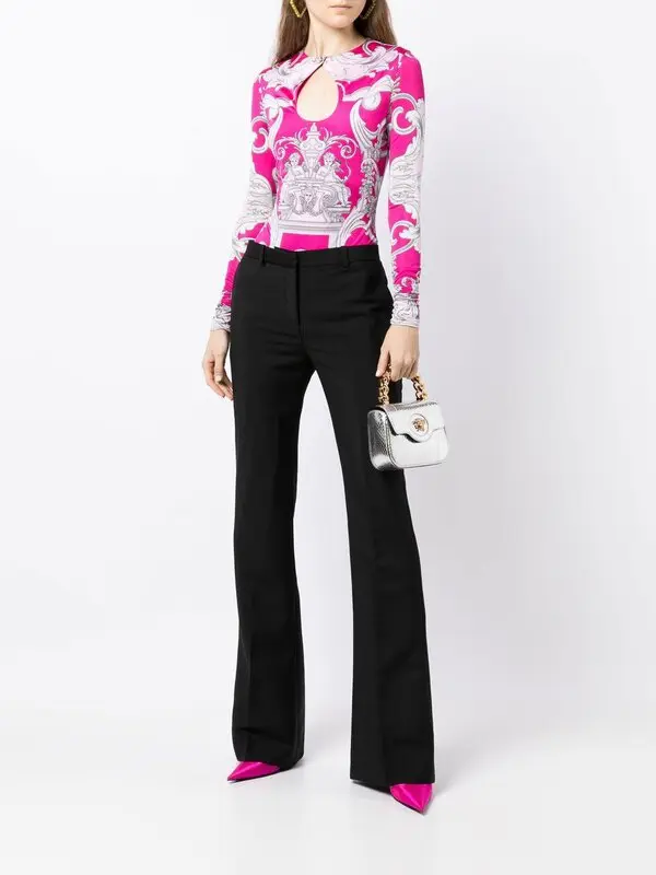 Versace Flared Low-rise Trousers