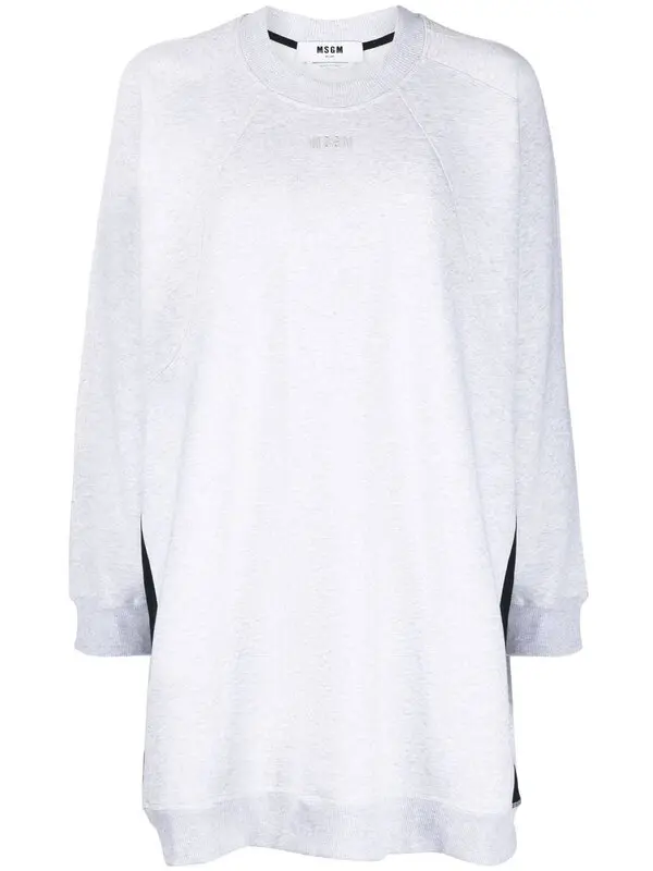 MSGM Oversized Sweatshirt With Side Stripe