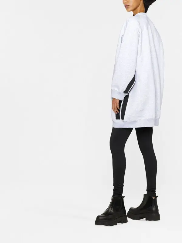 MSGM Oversized Sweatshirt With Side Stripe