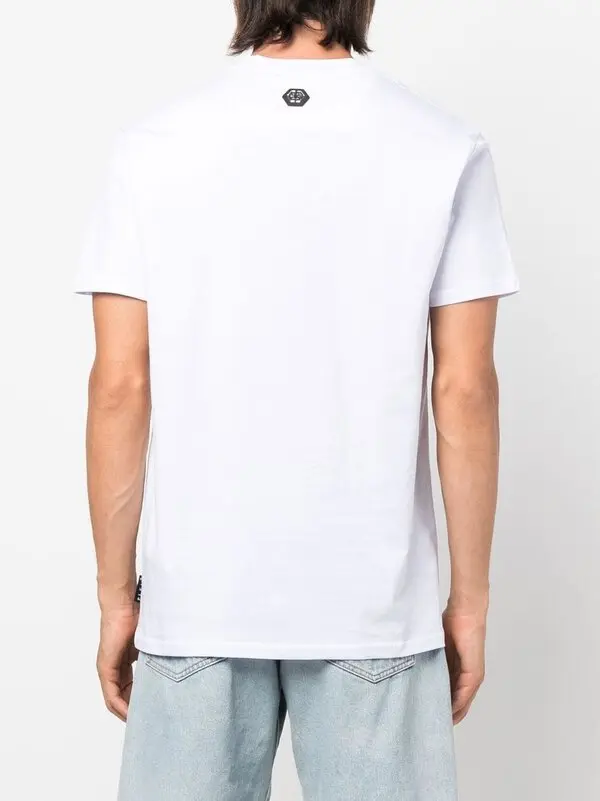 Philipp Plein Spray-effect Teddy Bear-print T-shirt - White
