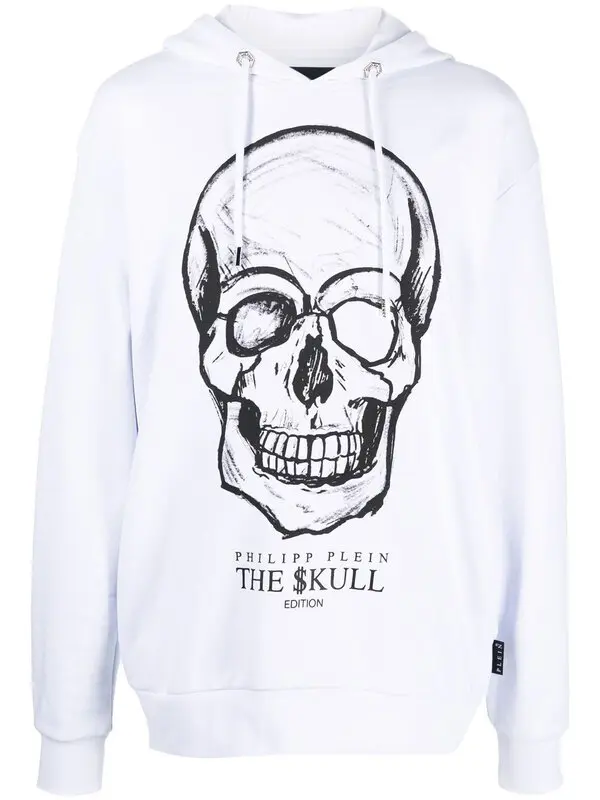 Philipp Plein Skull-print Hoodie - White
