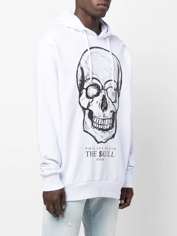 Philipp Plein Skull-print Hoodie - White