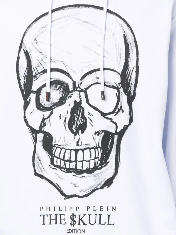 Philipp Plein Skull-print Hoodie - White