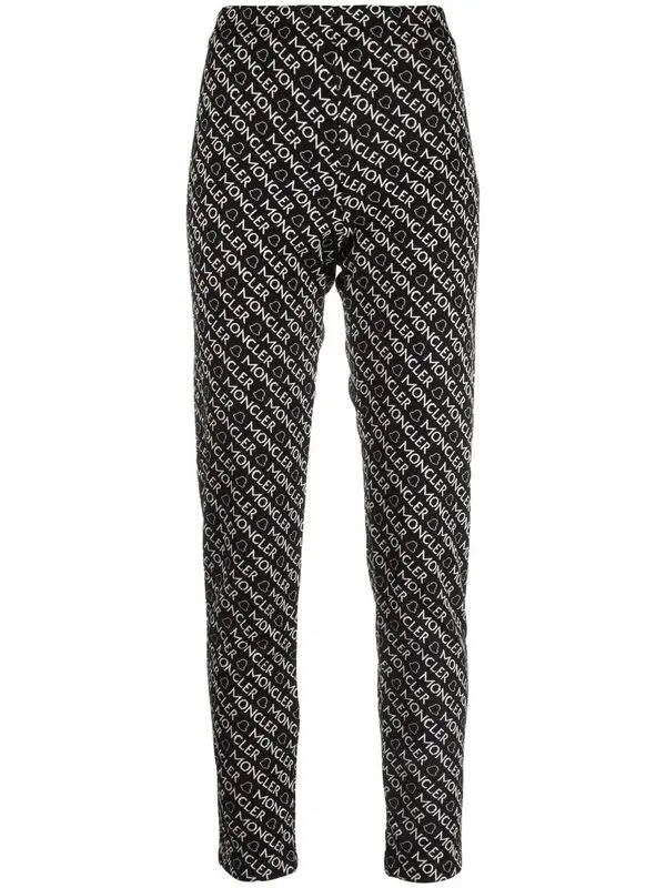Moncler Logo-print Jersey Trousers - Black