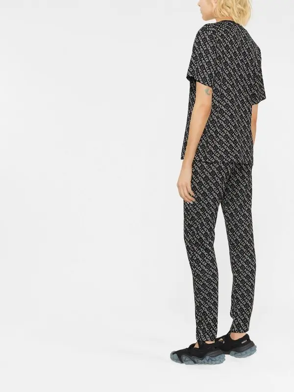 Moncler Logo-print Jersey Trousers - Black