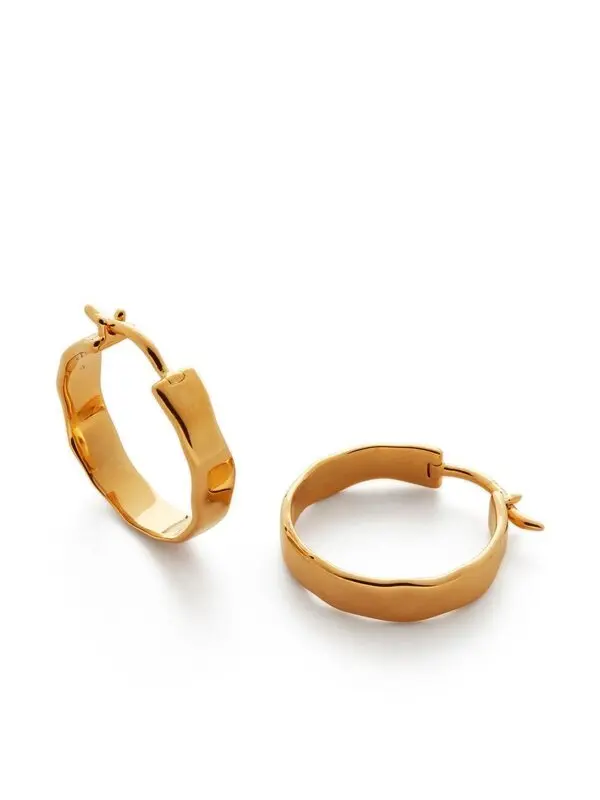 Monica Vinader Siren Muse Wave Hoop Earrings - Gold