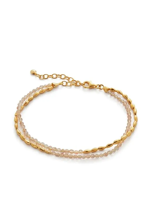 Monica Vinader Mini Nugget Gemstone Beaded Bracelet - Gold
