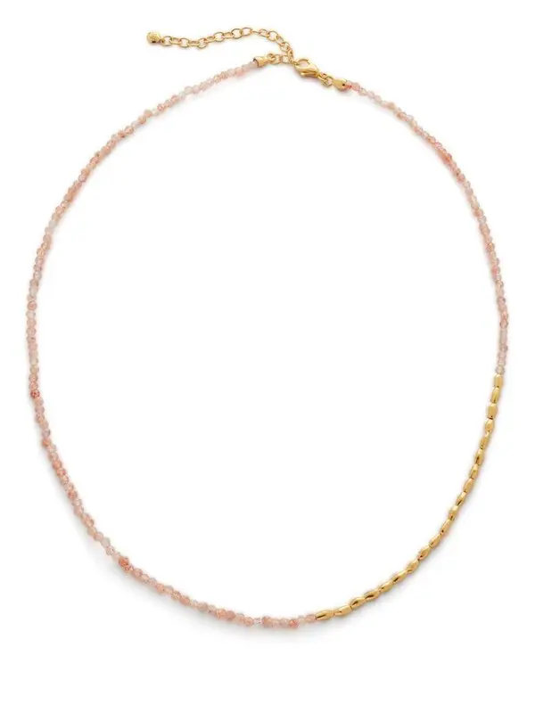 Monica Vinader Mini Nugget Gemstone Beaded Necklace - Gold
