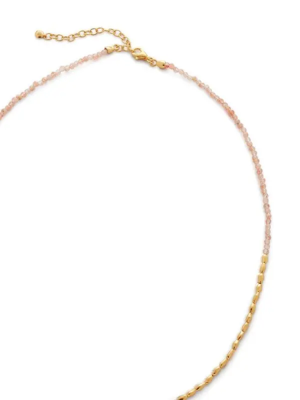Monica Vinader Mini Nugget Gemstone Beaded Necklace - Gold