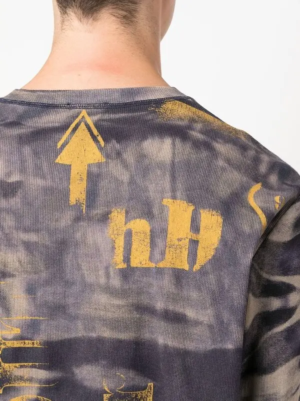 DIESEL® Graphic-print Buttoned T-shirt