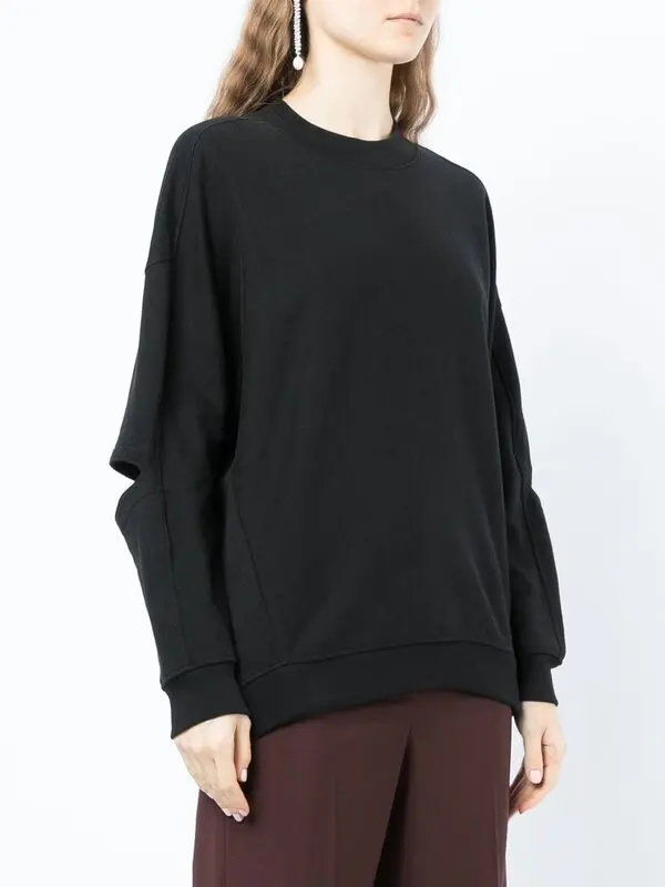 Tibi Cut Out-detail Crew Neck Sweatshirt