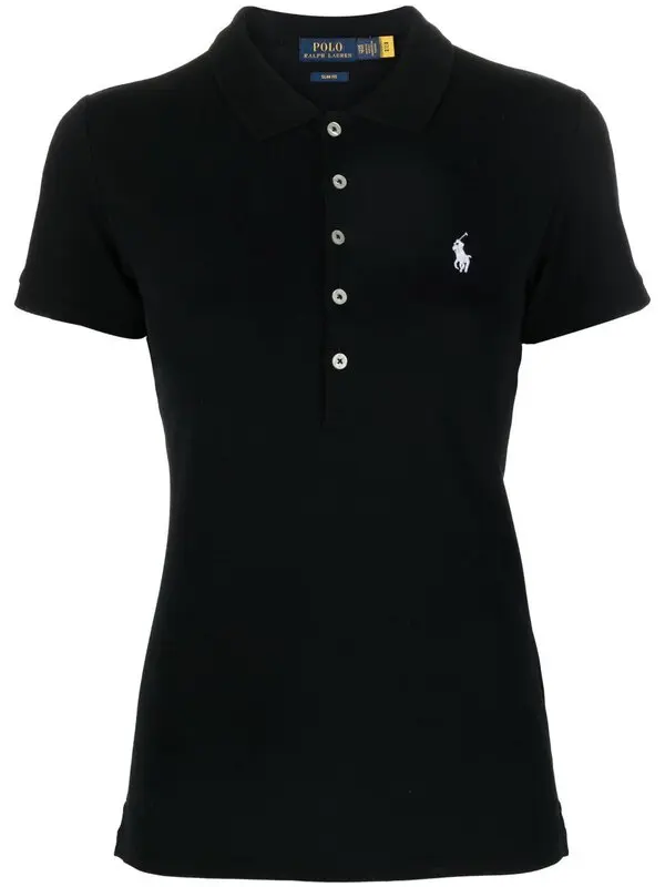Polo Ralph Lauren Julie Slim Polo Shirt - Black