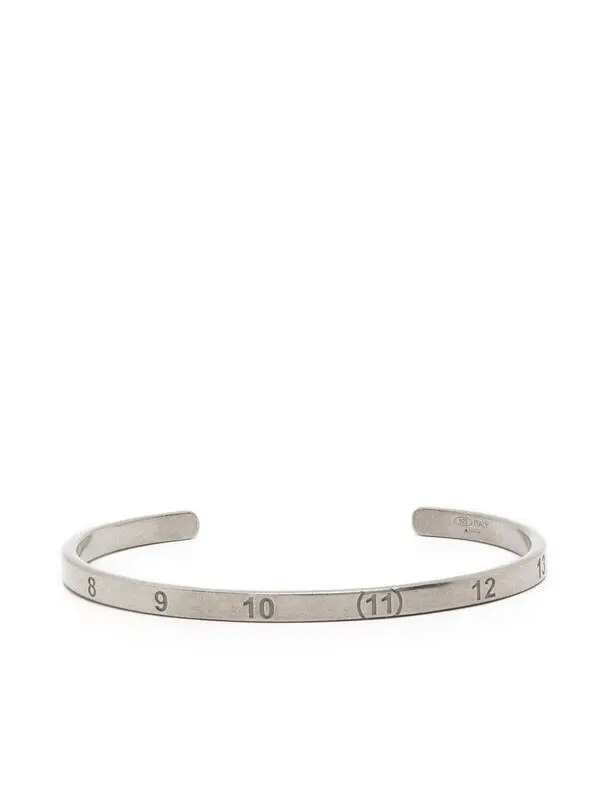 MAISON MARGIELA Numerical Engraved Cuff Bracelet - Silver