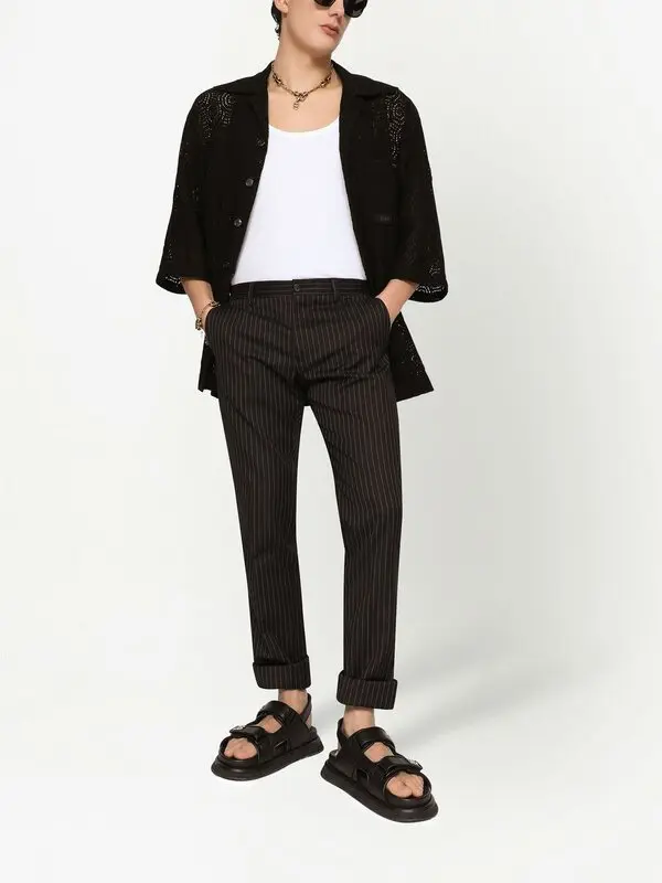 Dolce & Gabbana Cordonetto-lace Bowling Shirt