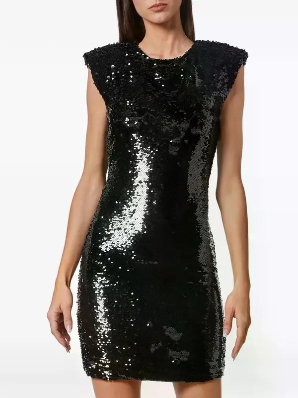Philipp Plein Sequin-embellished Mini Dress - Black