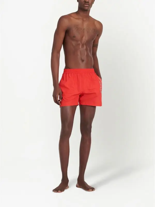 Balmain Metallic-logo Swim Shorts