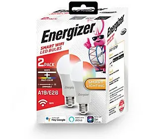 ENERGIZER White & Color 2-pack Smart Led A19 Light Bulbs