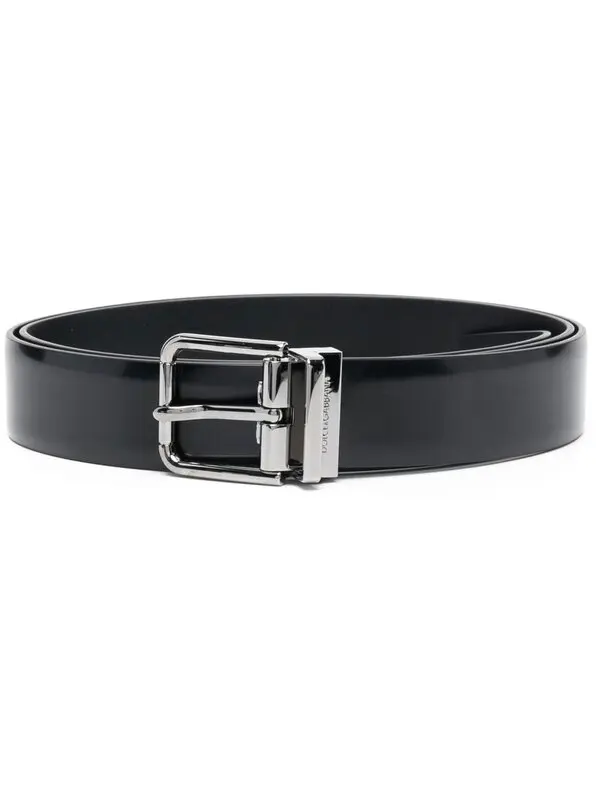 Dolce & Gabbana Calf-leather Belt - Black