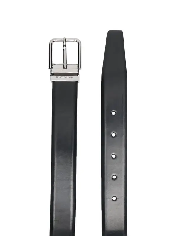 Dolce & Gabbana Calf-leather Belt - Black