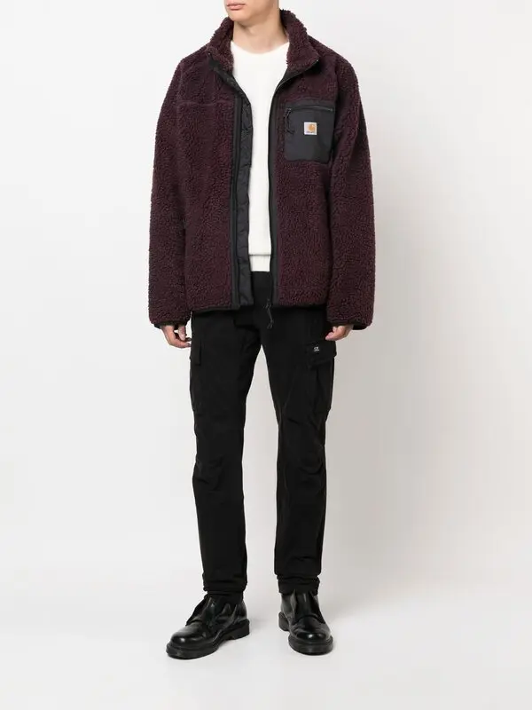 C.P. COMPANY Logo-patch Tapered Cargo Trousers - Black