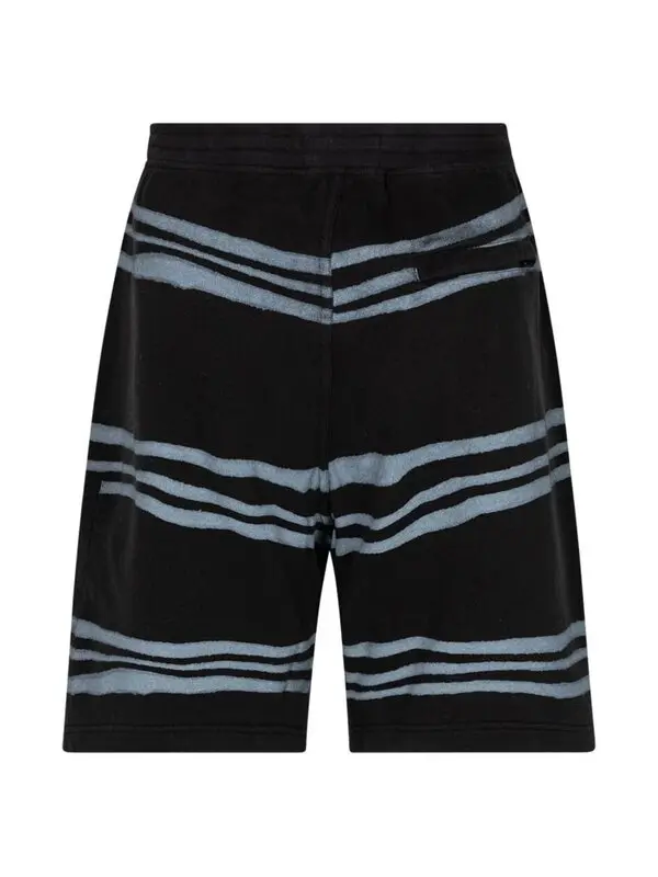 Supreme X Stone Island Warp Stripe Shorts - Black