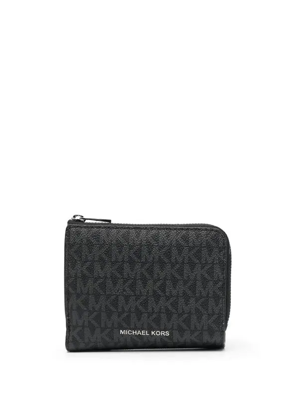Michael Kors Logo Zipped Wallet - Black