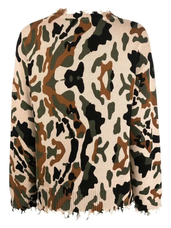 SEMICOUTURE Camouflage Jersey-knit Jumper