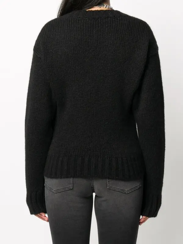 Off-White Appliquéd Alpaca And Wool-blend Jumper