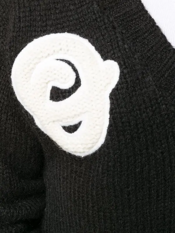Off-White Appliquéd Alpaca And Wool-blend Jumper
