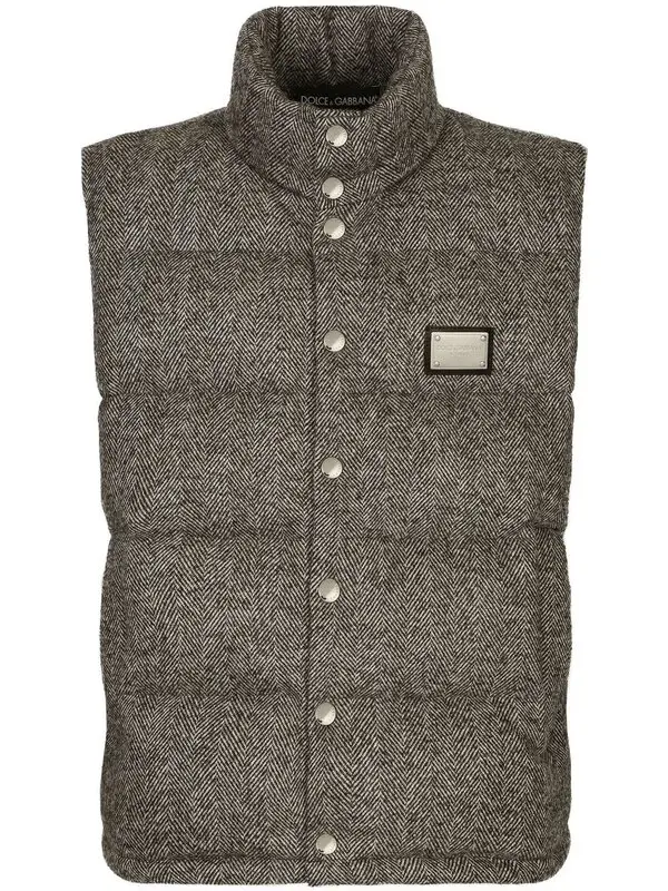 Dolce & Gabbana Chevron-knit Padded Gilet