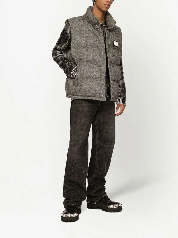 Dolce & Gabbana Chevron-knit Padded Gilet