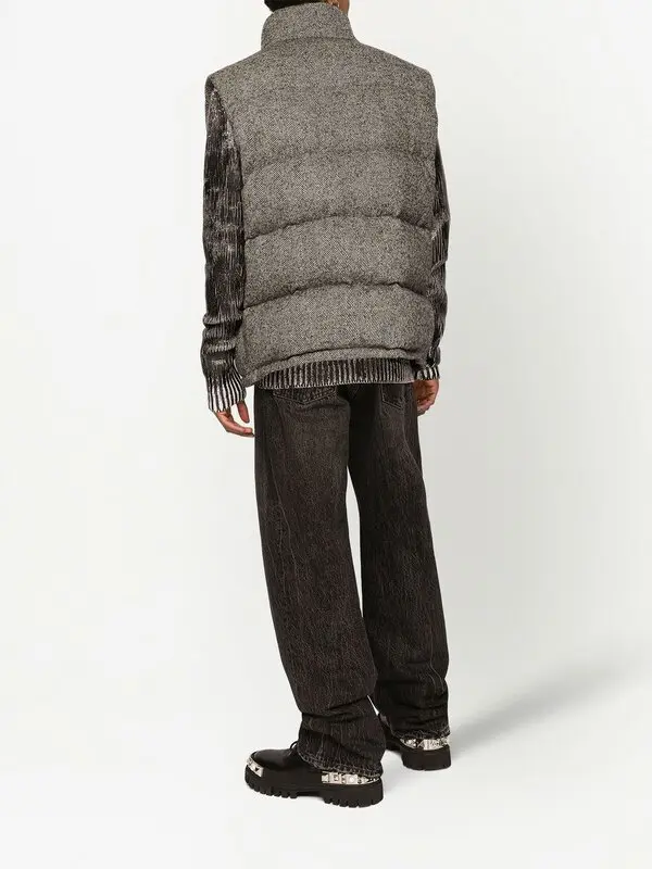 Dolce & Gabbana Chevron-knit Padded Gilet