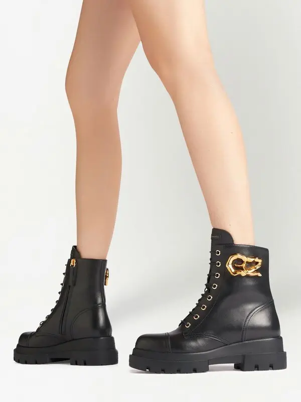 GIUSEPPE ZANOTTI Tankie Lace-up Boots - Black