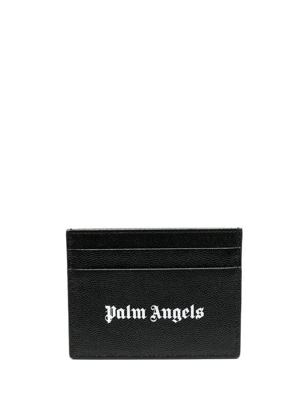 Palm Angels Gothic Logo-print Cardholder - Black