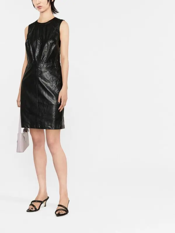 Michael Kors Faux Leather Mini Dress