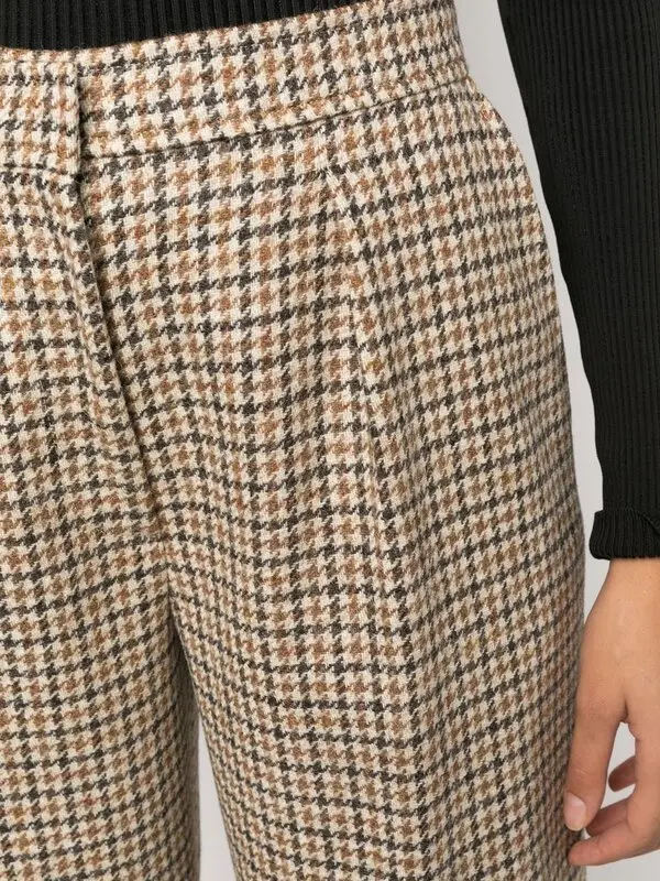 Palm Angels Checked Wide-leg Trousers - Brown