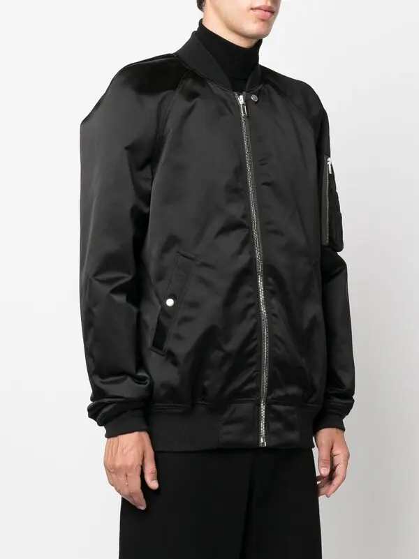 Rick Owens Zip-up Bomber Jacket - Black