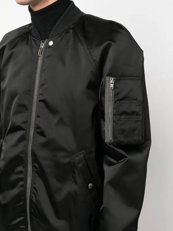 Rick Owens Zip-up Bomber Jacket - Black