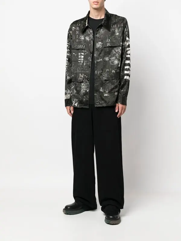 Amiri Logo-print Satin Shirt