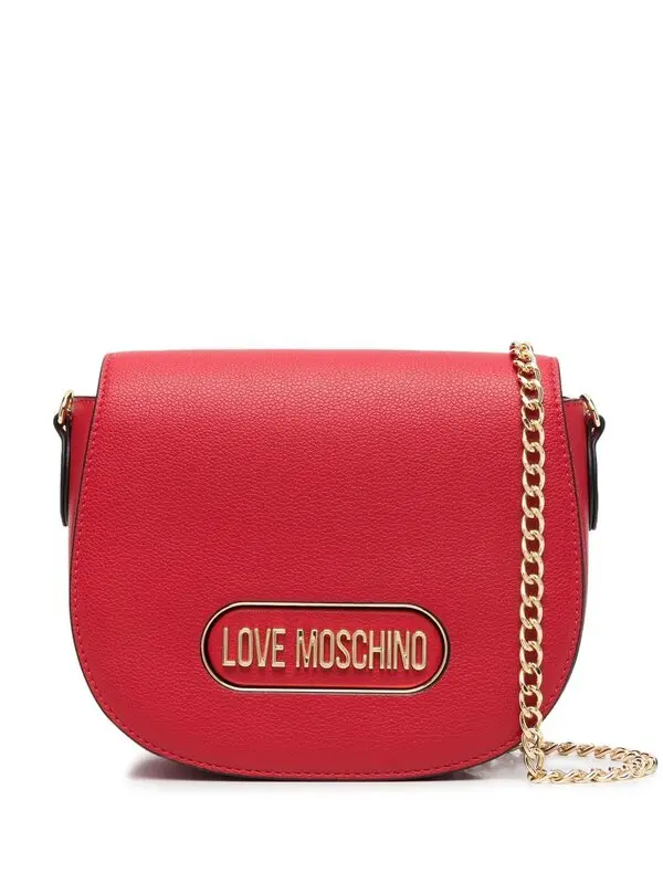 Moschino Logo Plaque Satchel Bag