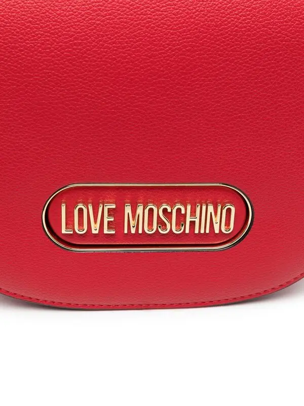 Moschino Logo Plaque Satchel Bag