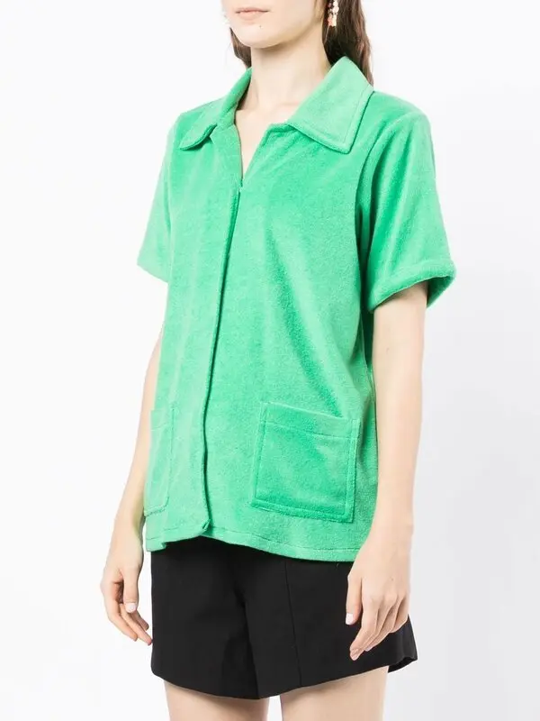 BAMBAH Towelling-effect Short-sleeve Shirt