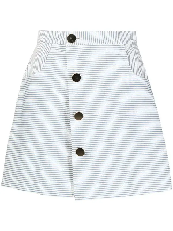 BAMBAH Pinstriped A-line Skirt