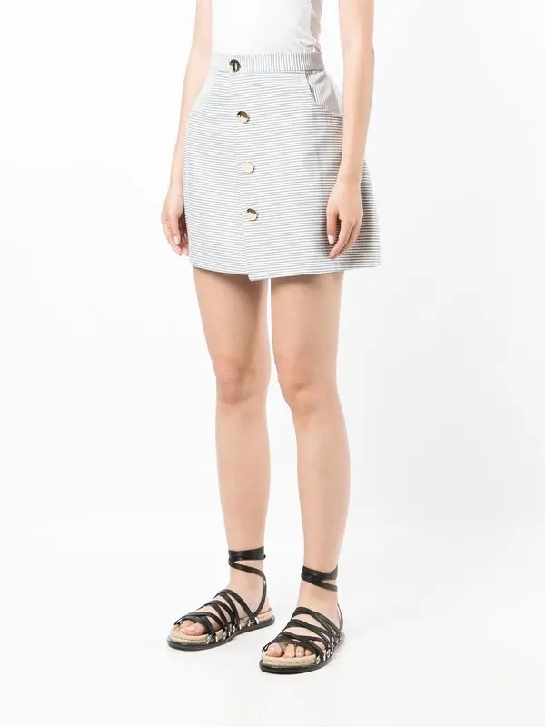 BAMBAH Pinstriped A-line Skirt