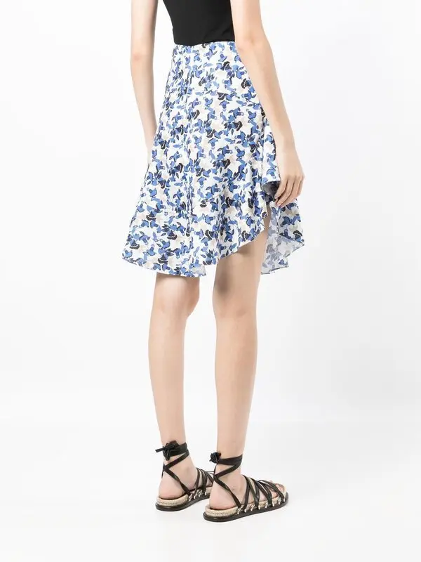 BAMBAH Floral-print Asymmetric Skirt
