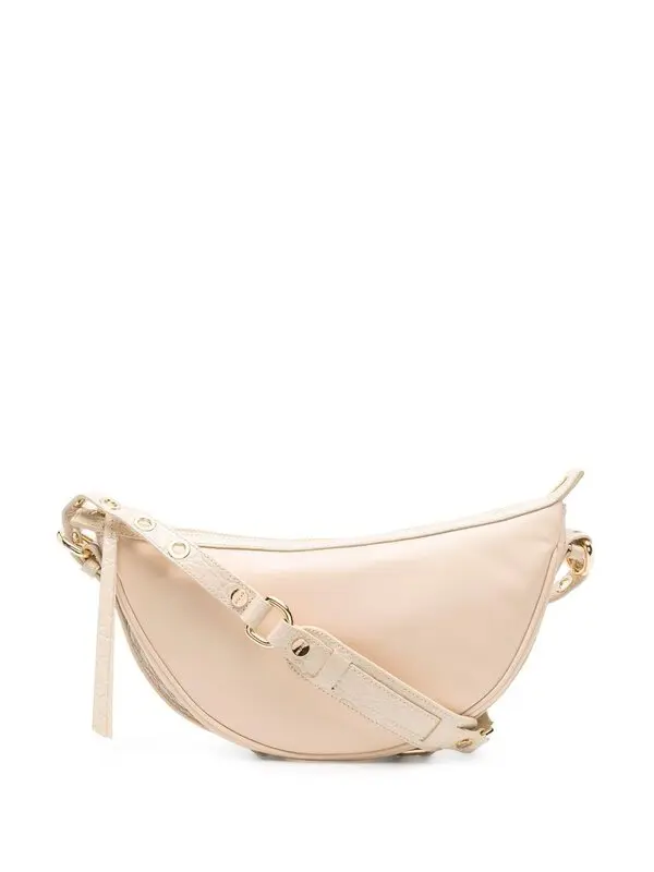 By Far Gib Crocodile-detail Shoulder Bag - Neutrals