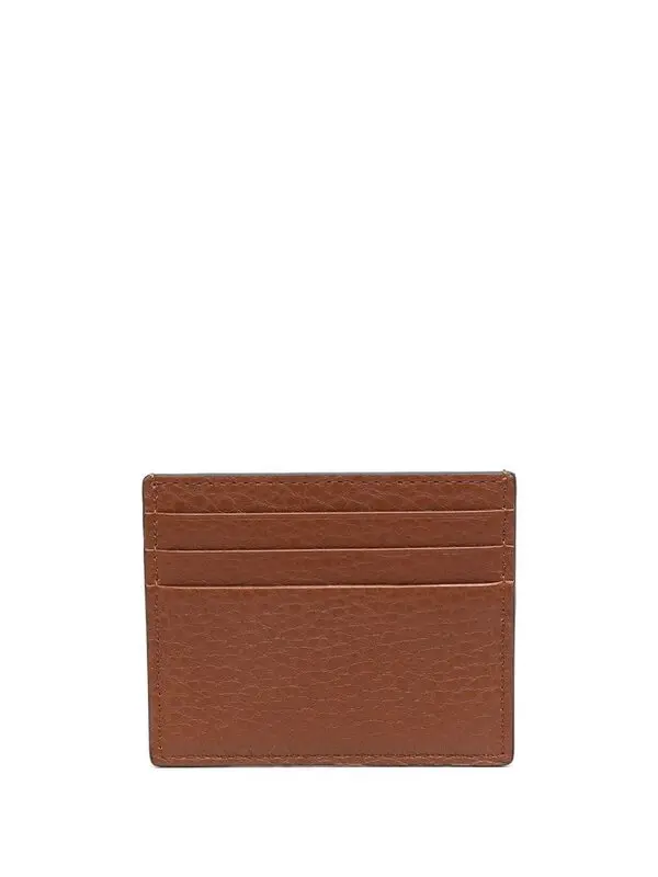 Valentino Garavani Logo-debossed Cardholder - Brown