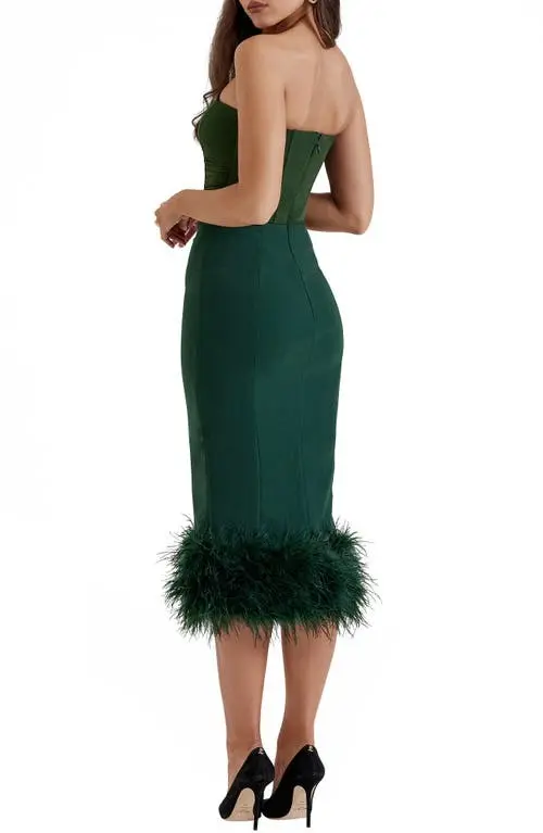 green feather midi dress Entro Green Stripe Mini Dress with Pink Trim – 8.28 Boutique
