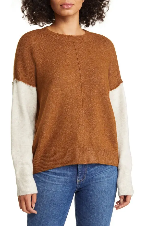 Vince Camuto Colorblock Relaxed Fit Sweater