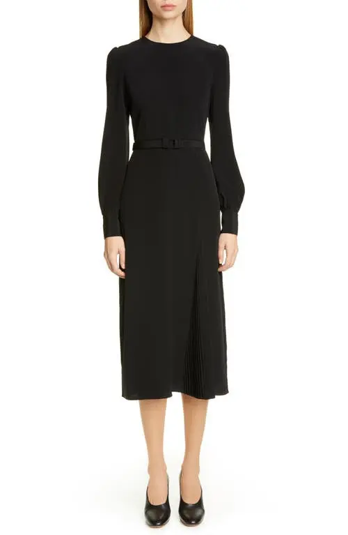 Co Essentials Pleated Panel Midi Dress